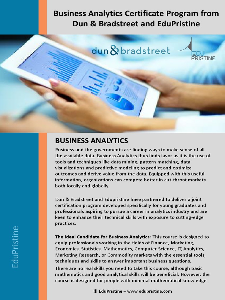 Business Analytics Certificate Program From Dun & Bradstreet and ...