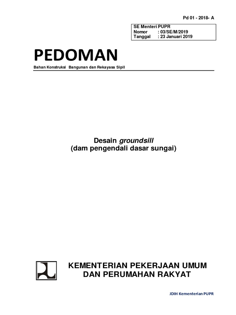 Pedoman Desain Groundsill | PDF