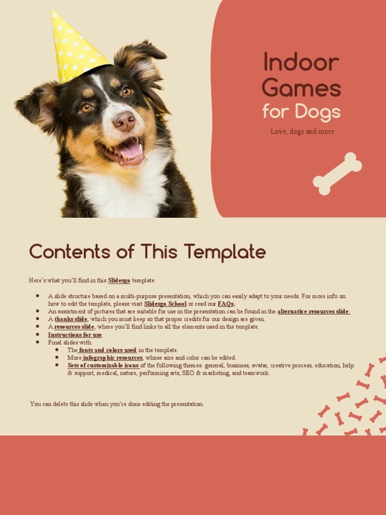 Indoor Games For Dogs by Slidesgo | PDF | Dogs | Pet