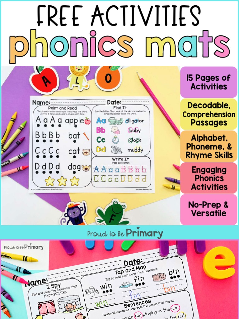 15 Pages of Activities Decodable Passages Alphabet, Phoneme, & Rhyme ...