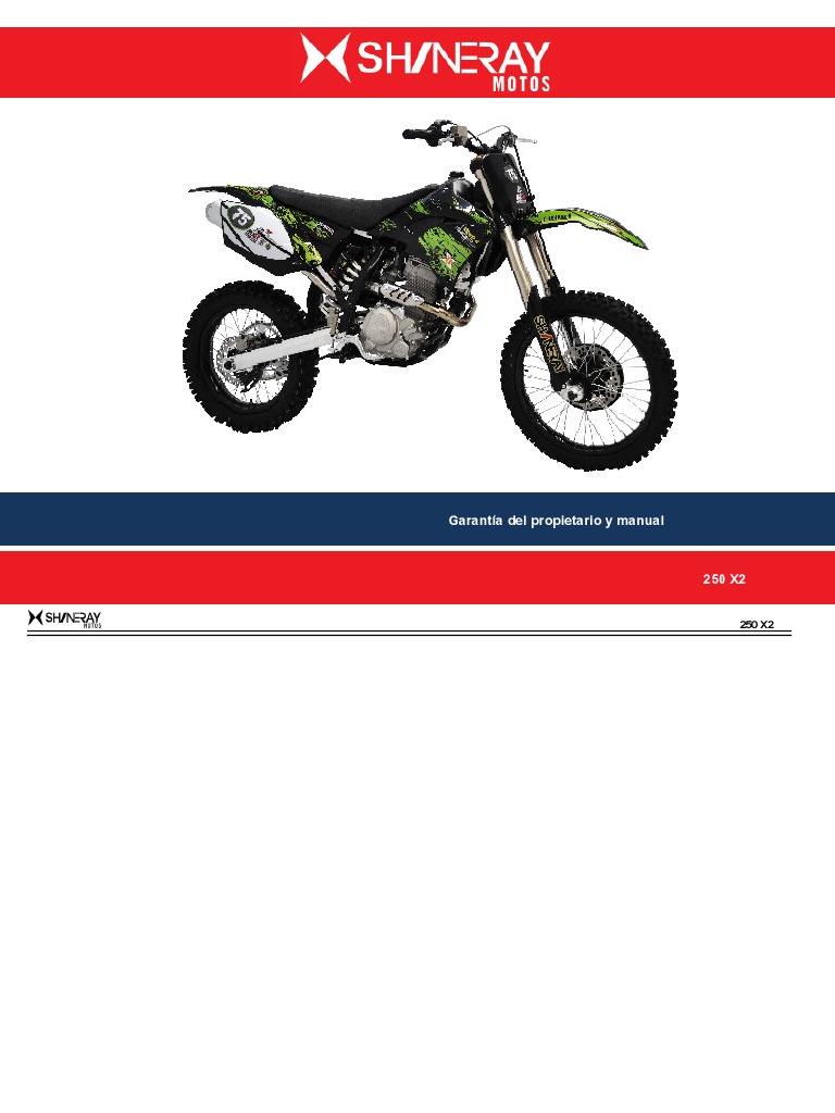 Shineray XY250GY-2 (X2) - Manual Do Proprietário - Pt.es PDF | PDF ...
