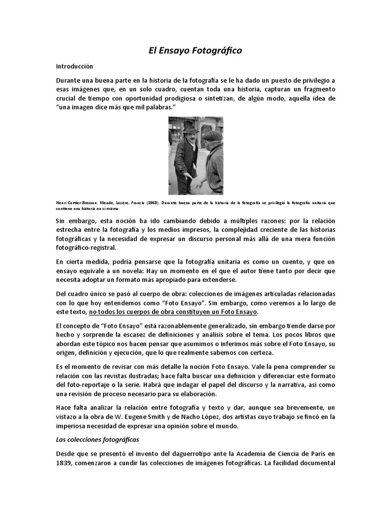 El Ensayo Fotográfico | PDF | Ensayos | Autor