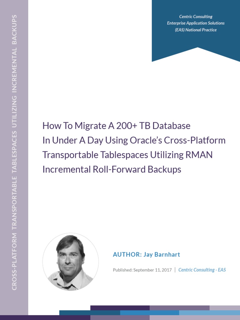 EAS Oracle Whitepaper | PDF | Backup | Databases