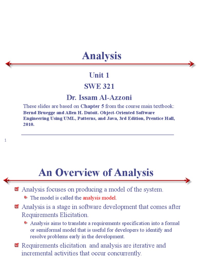 Analysis of an Object-Oriented Software Engineering Course Based on Chapter 5 of the Main ...