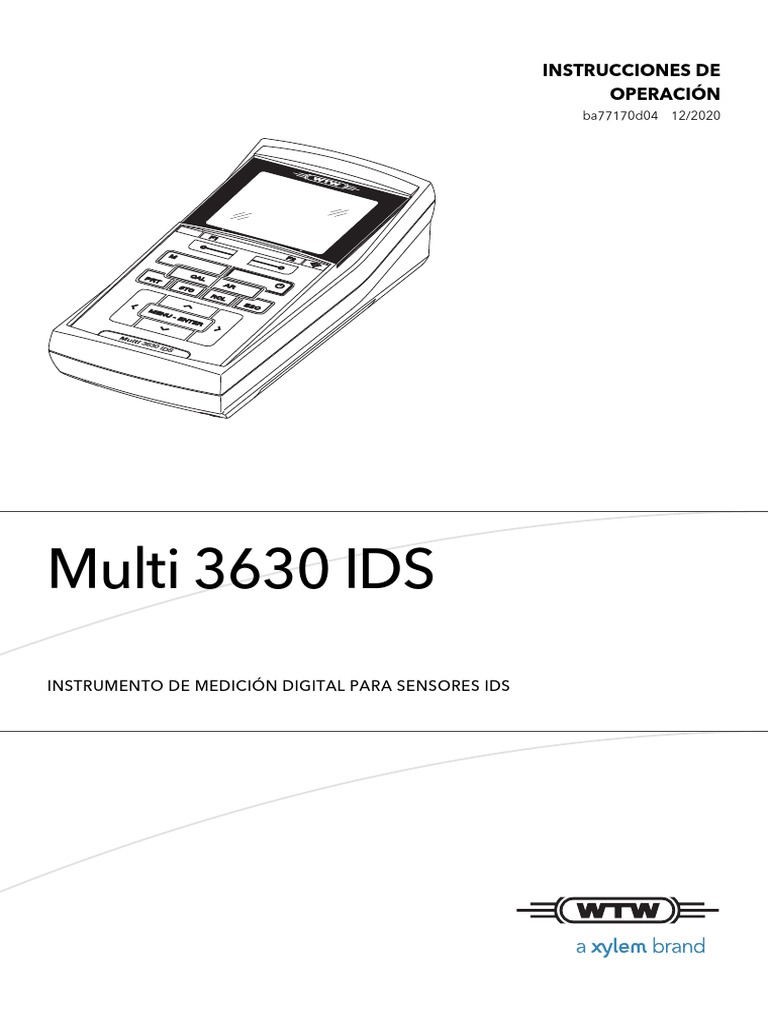 Manual de Multi WTW 3630 | PDF | Medición | Batería recargable