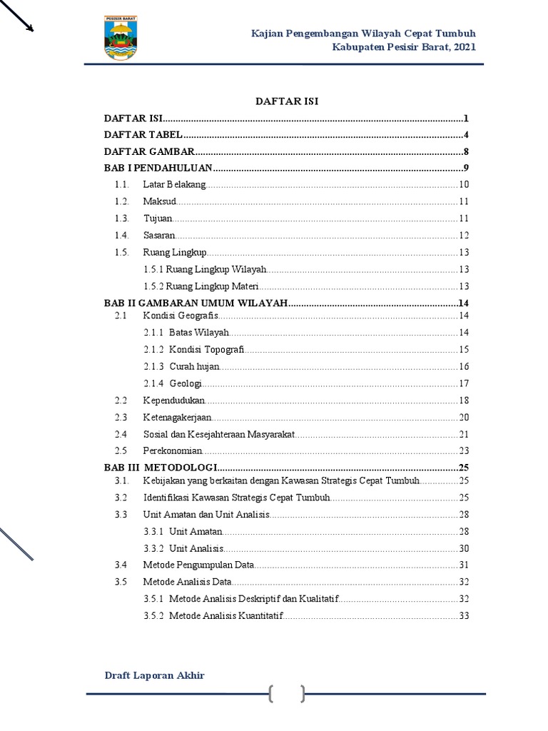 Draft Laporan Akhir | PDF