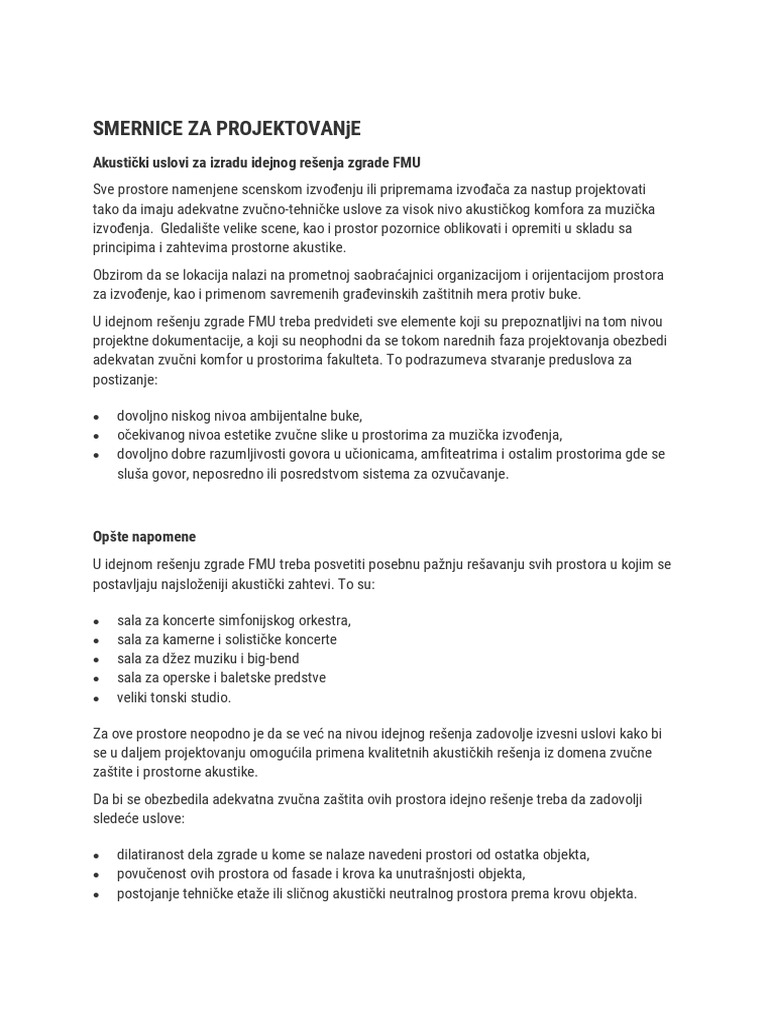 SMERNICE ZA PROJEKTOVANjE | PDF