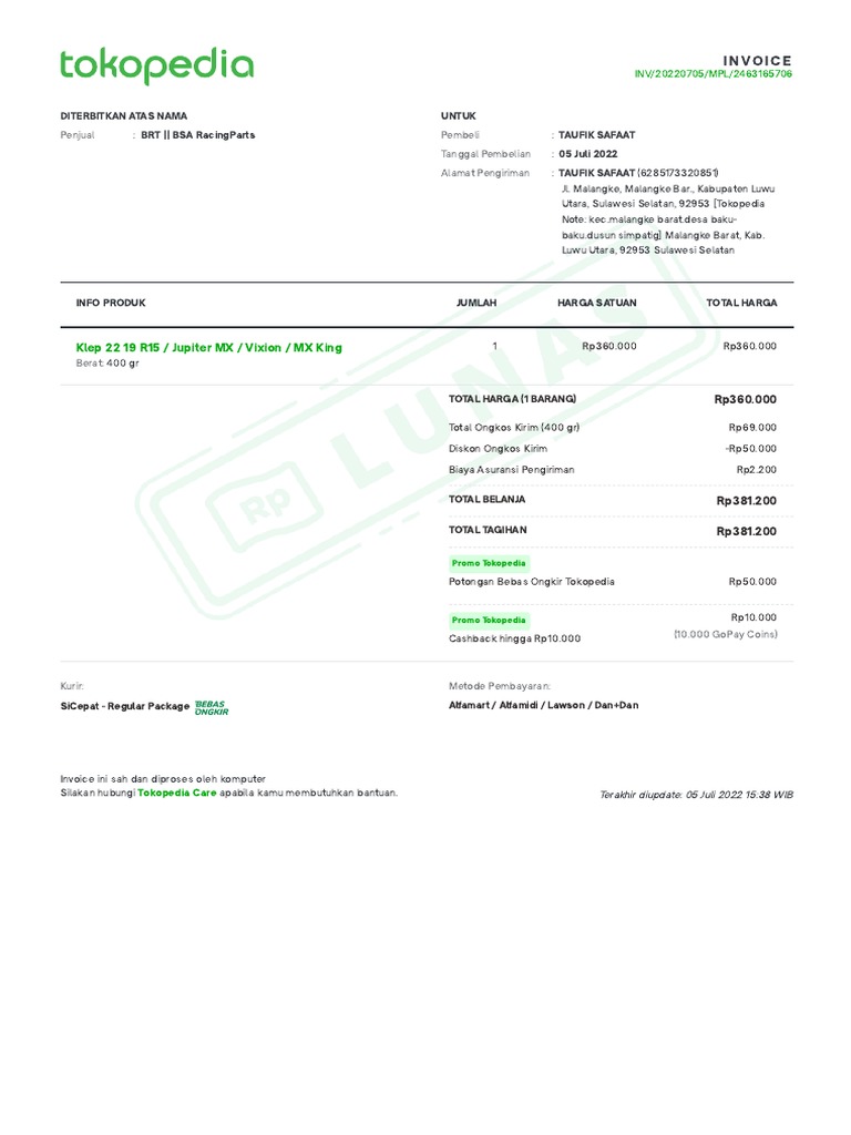 Contoh Invoice | PDF