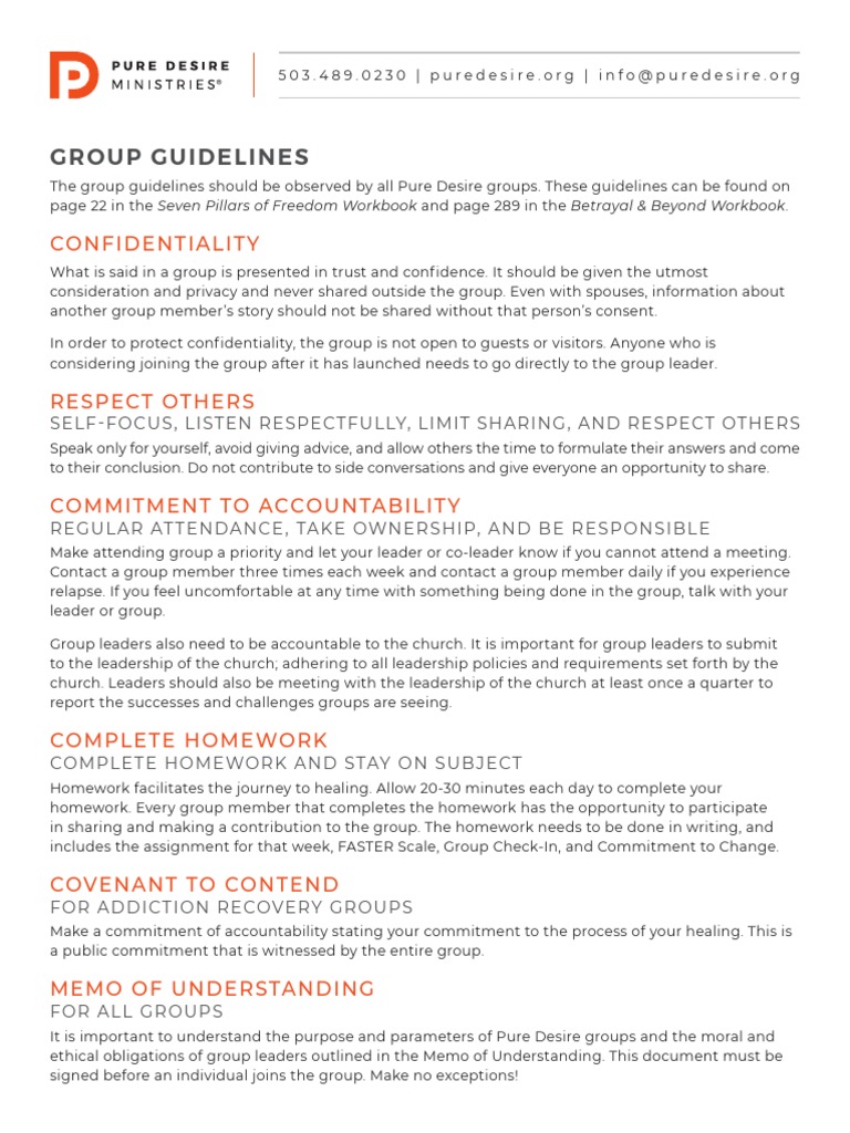 Group Guidelines: Confidentiality | PDF | Self Harm | Justice