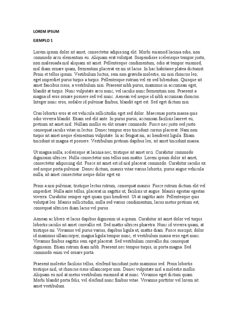 LOREM IPSUM (Ejemplo 1) | PDF