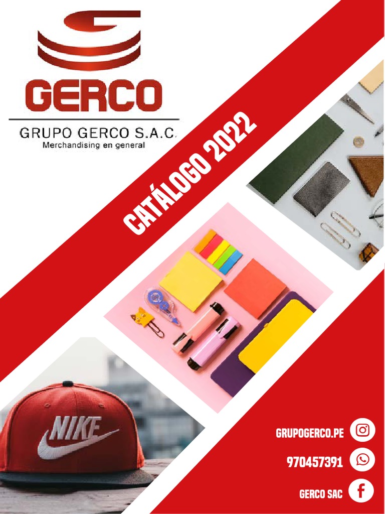 Catálogo de Merchandising Gerco 2022 | PDF | Color | Rojo