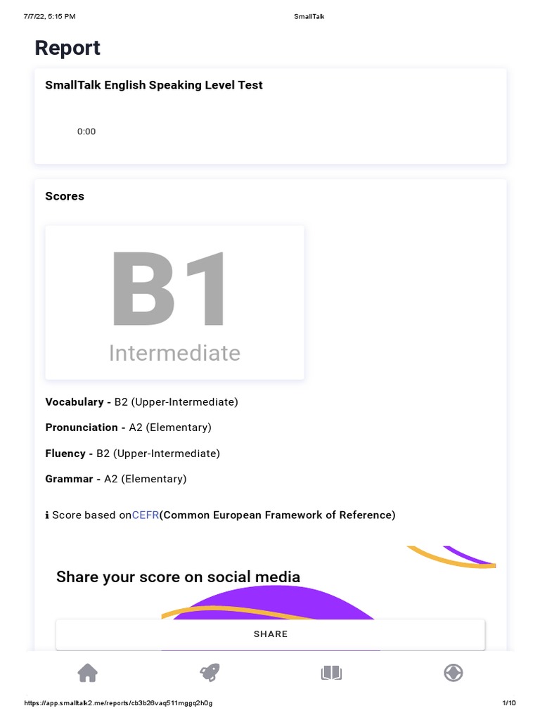 Intermediate: Share Your Score On Social Media | PDF | English Language ...
