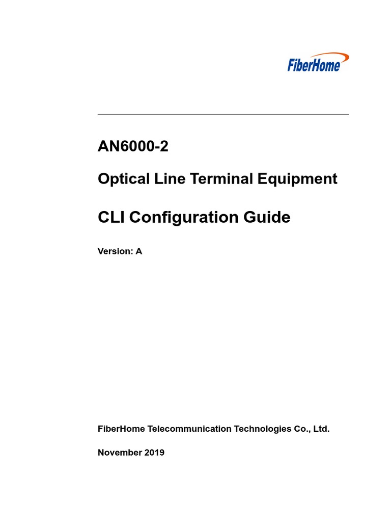 AN6000-2 OLT CLI Configuration Guide | PDF | Command Line Interface | Ip Address