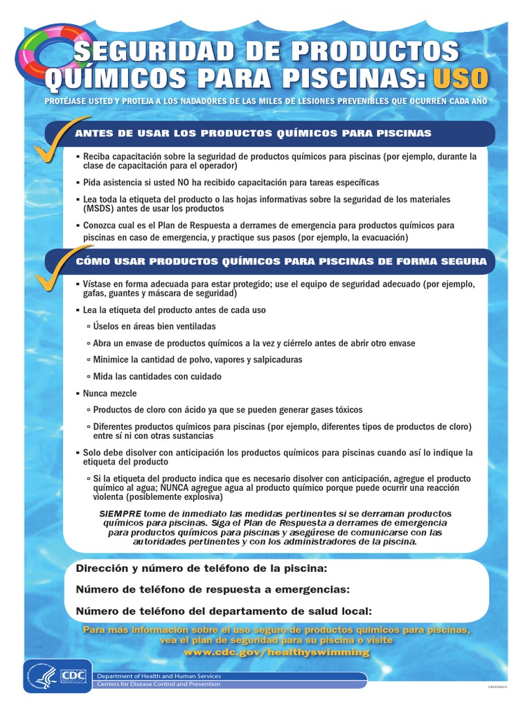 Pool Chemical Safety SP | PDF | Piscina | Cloro
