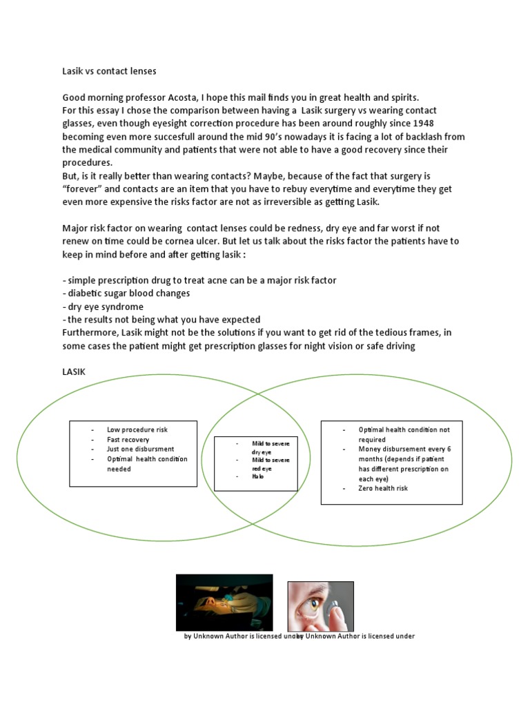 Lasik Vs Contact Lenses | PDF | Contact Lens | Glasses