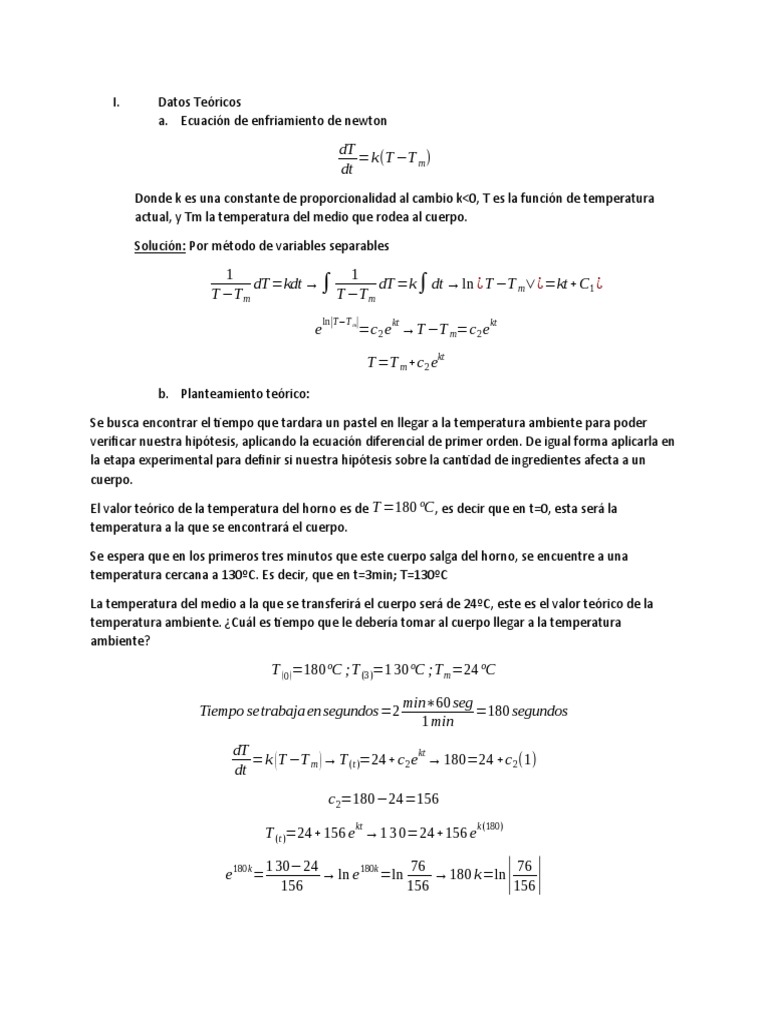 Proyecto Ecuas | PDF | Ecuaciones | Temperatura