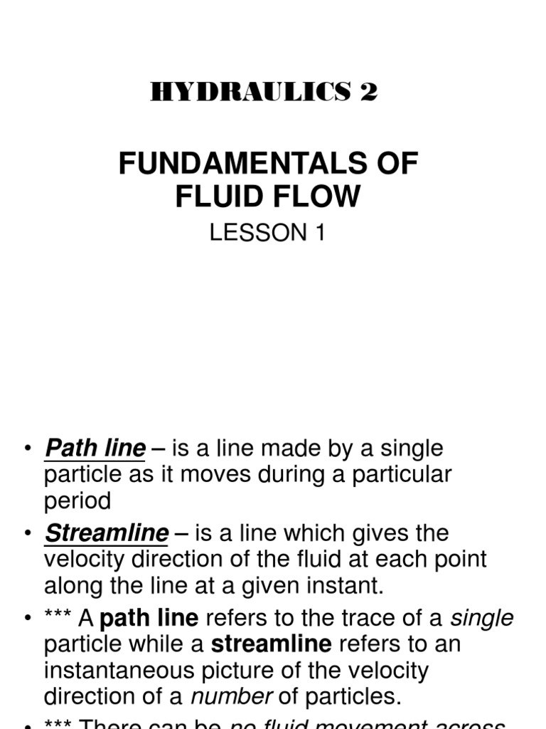 Hydraulics 2: Fundamentals of Fluid Flow | PDF | Fluid Dynamics ...