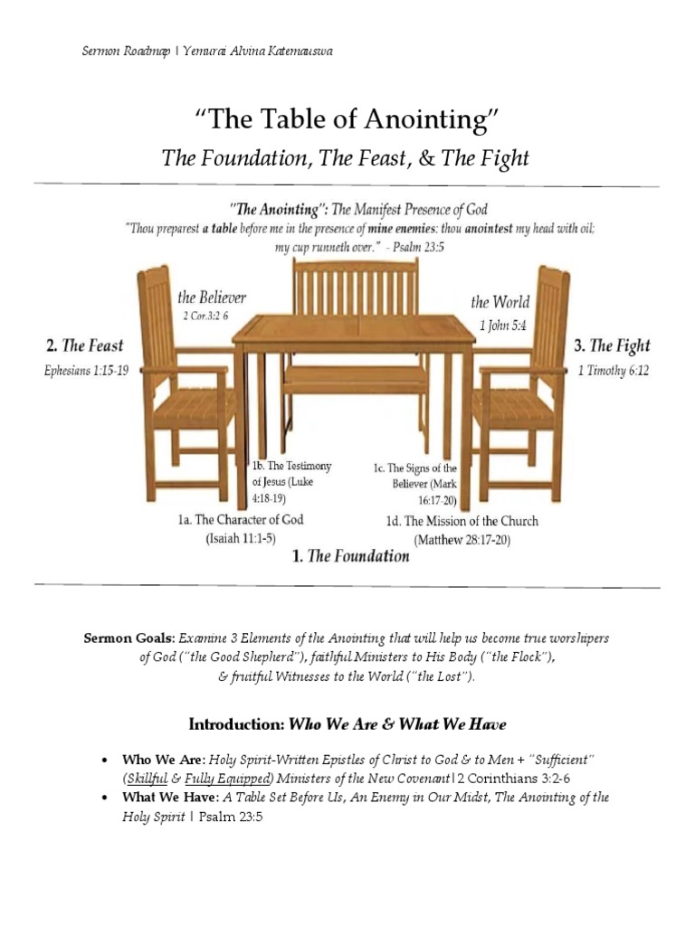 The Table of Anointing: Establishing, Enjoying, and Maintaining the ...