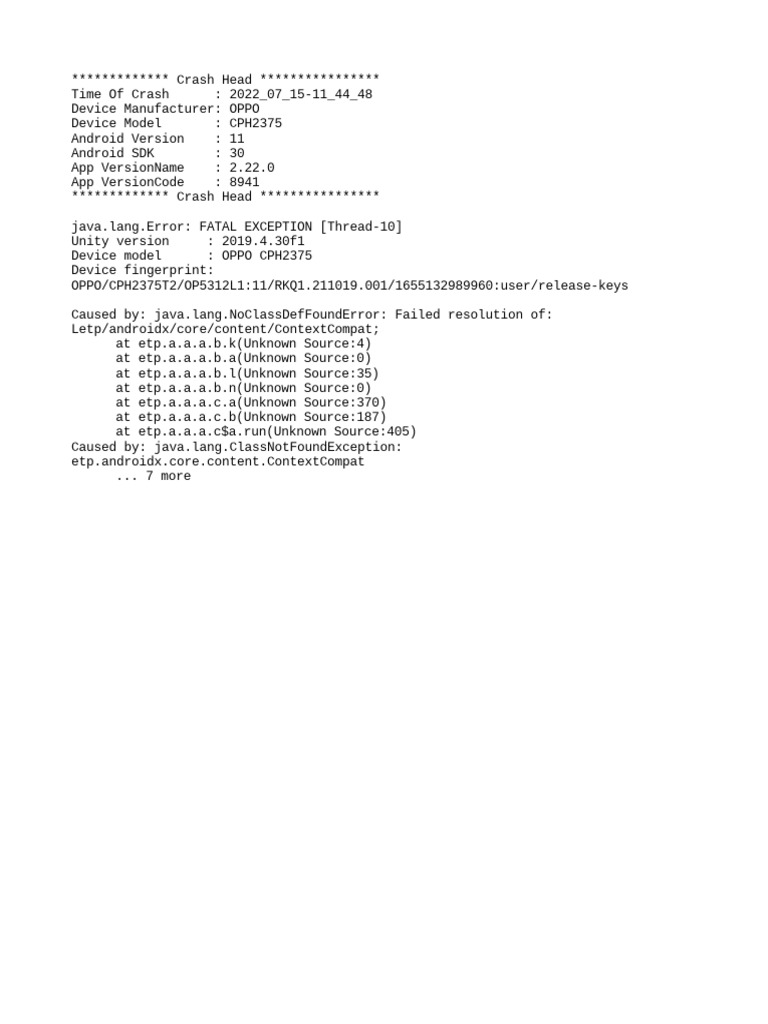 Mod Menu Crash 2022 07 15-11 44 48 | PDF | Business | Technology ...