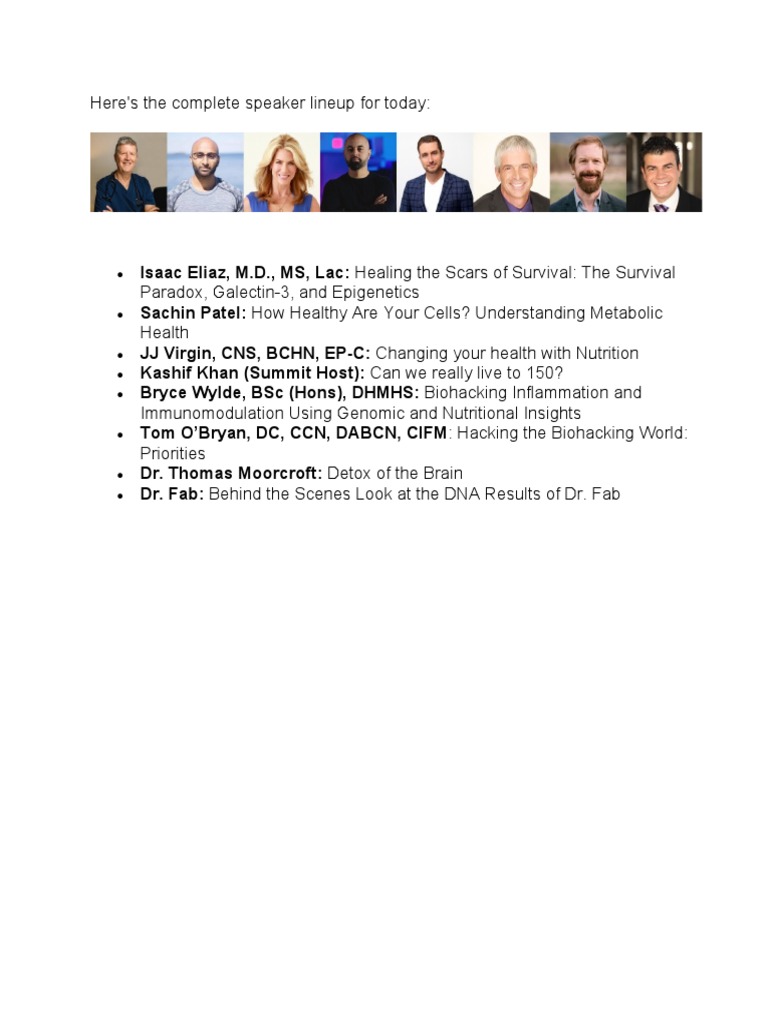 Biohack Your DNA Summit 2022 Day 1 | PDF | Self-Improvement | Wellness