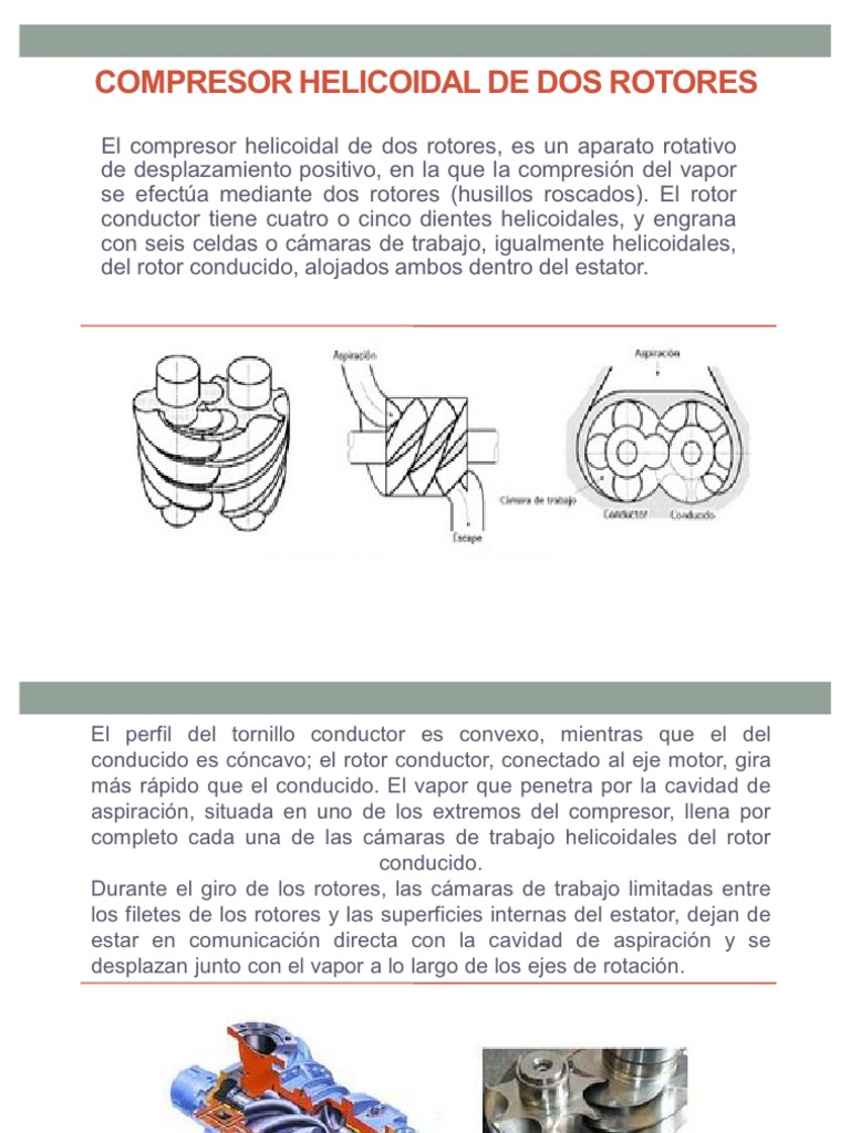 Compresor Helicoidal de Dos Rotores | PDF