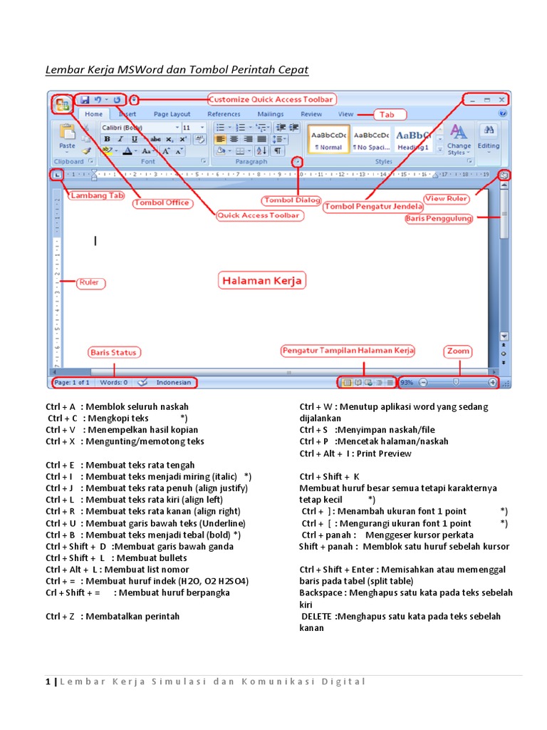 Keyboard Shorcut MSWord Excel | PDF Keyboard Shorcut MSWord Excel | PDF