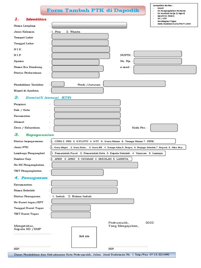 Form PTK Baruu | PDF