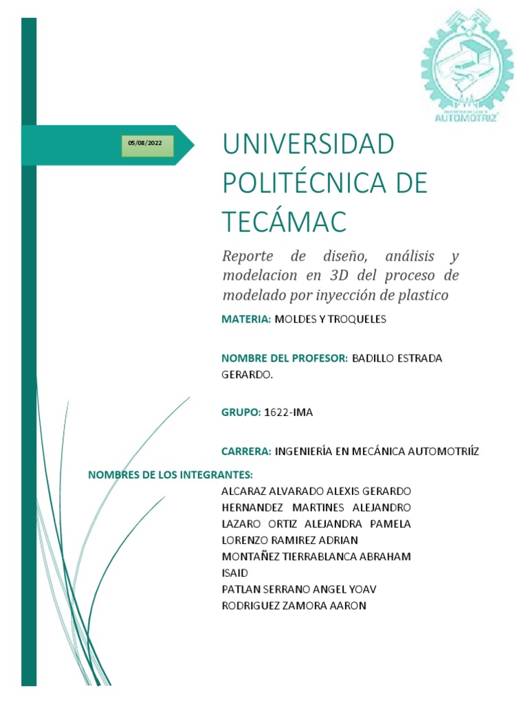 Reporte de Diseño, Análisis y Modelacion en 3D | PDF | Diseño ...