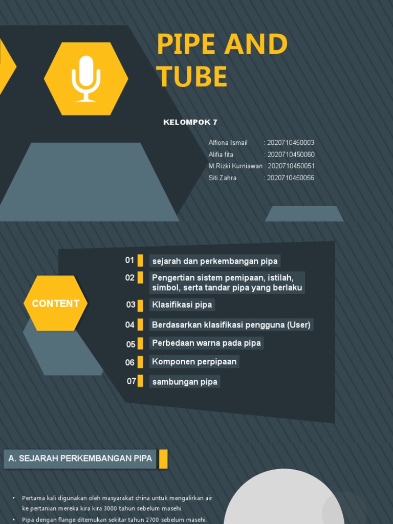 Operasi Teknik Kimia - Kelompok 5 Pipe and Tube | PDF