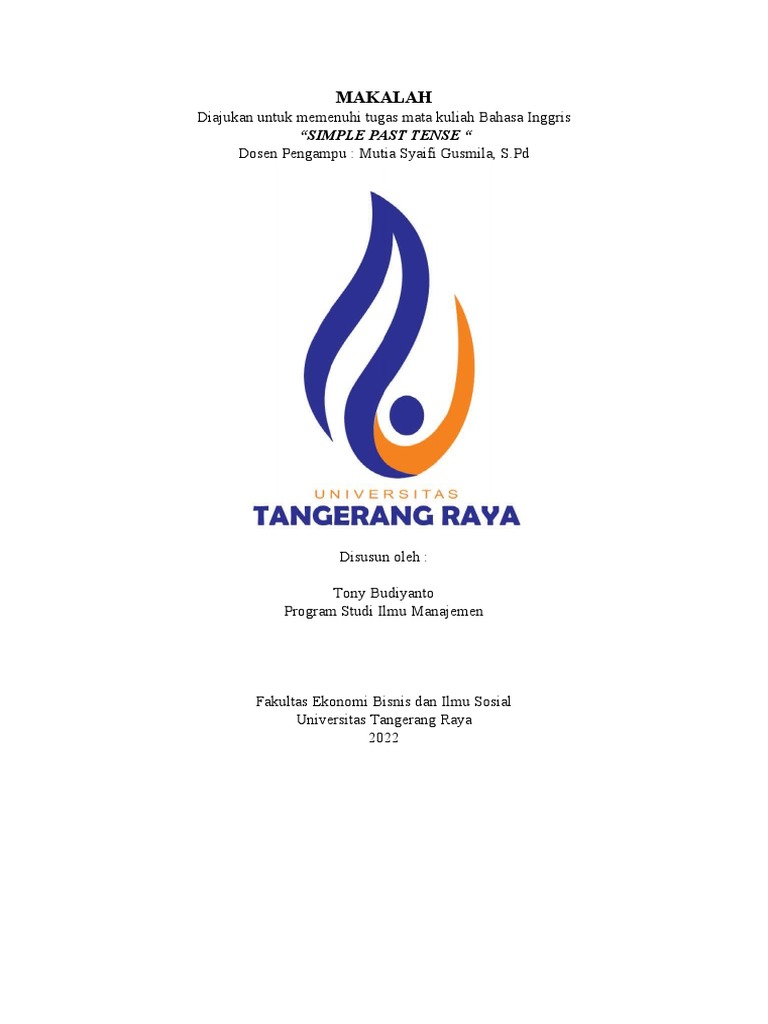 Makalah tentang Simple Past Tense | PDF | Seni & Disiplin Bahasa