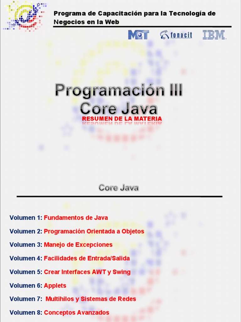 Core Java (IBM) | PDF | Java (lenguaje de programación) | Objeto (informática)