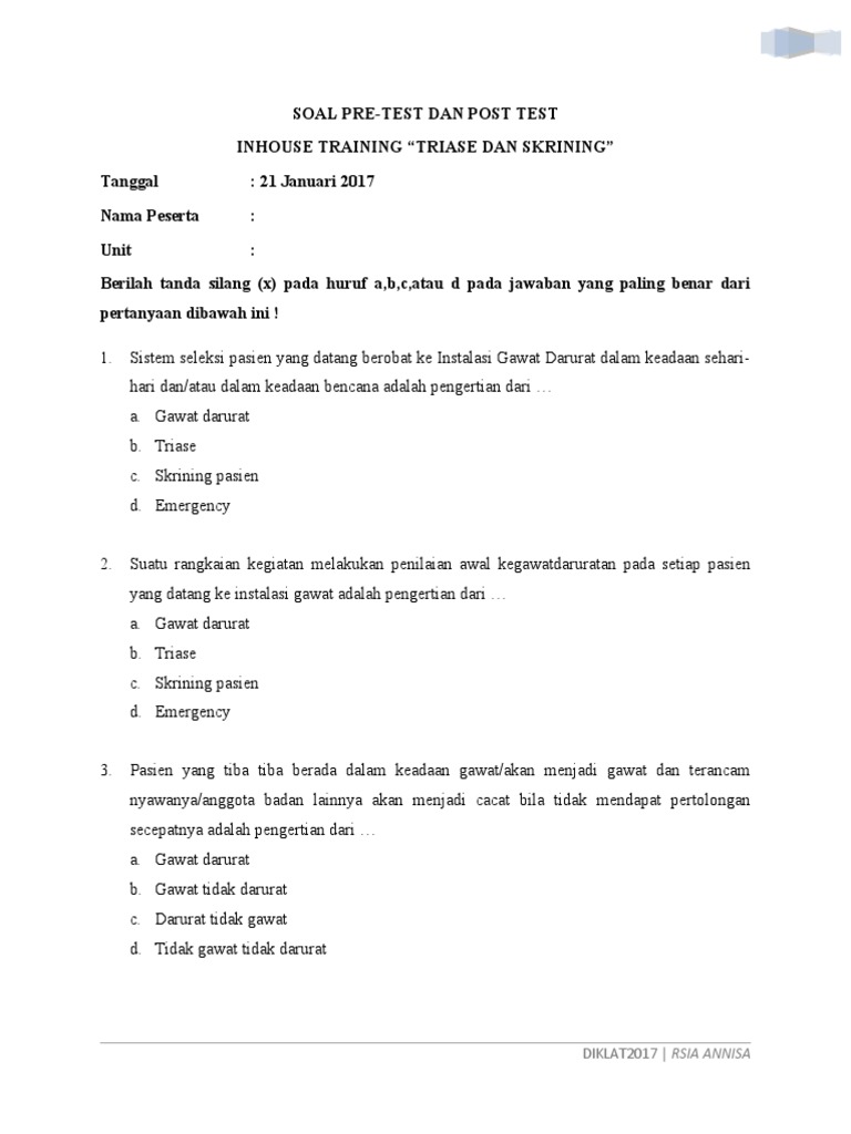 SOAL Triase | PDF