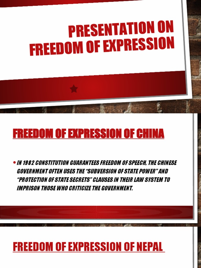 Presentation On Freedom of Expression | PDF