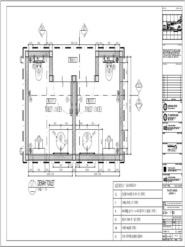 Floor Plan and Toilet Layout for Commercial Building | PDF | Buildings ...