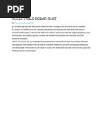 Acceptable Rust Levels on Rebar | PDF | Rust | Corrosion