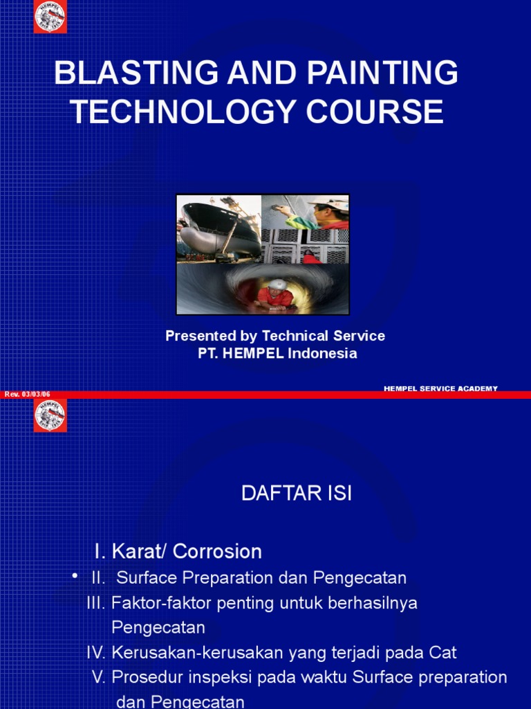 Blasting and Painting Technology Course: Presented by Technical Service ...