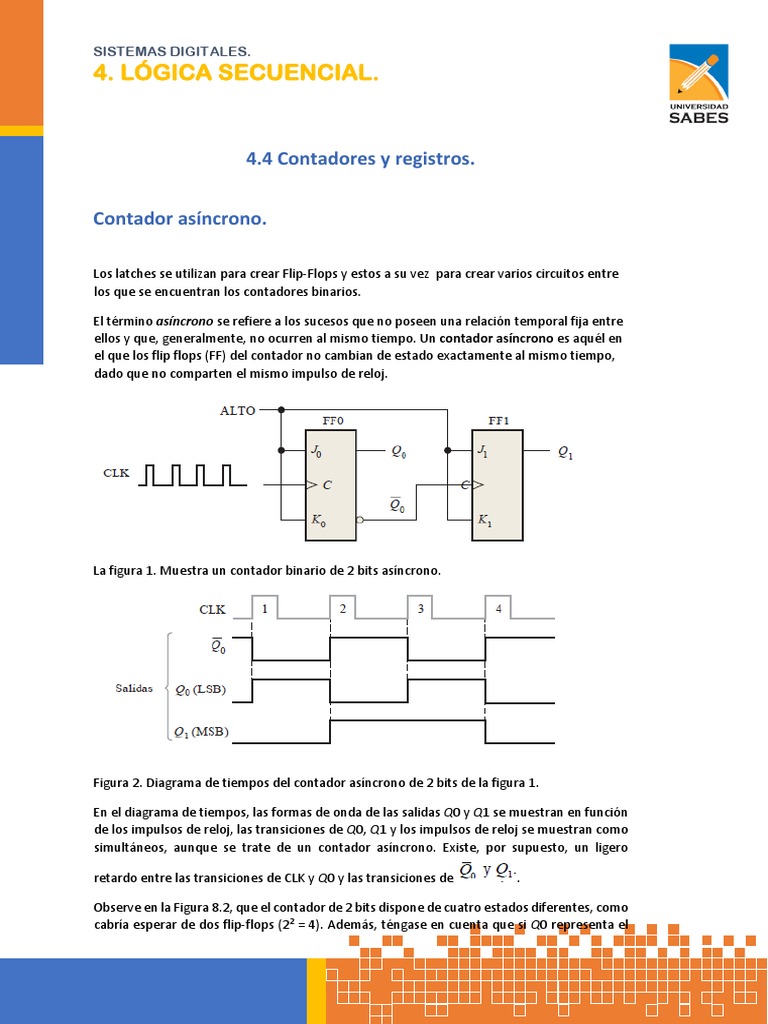 4.4 Contadores y Registros. | PDF | Tecnología digital | Tecnología de ...