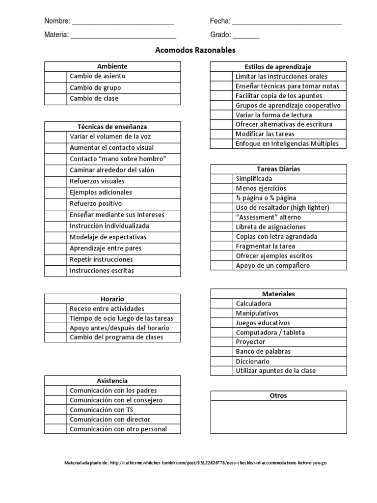 Acomodo Razonable | PDF | Aprendizaje | Comunicación