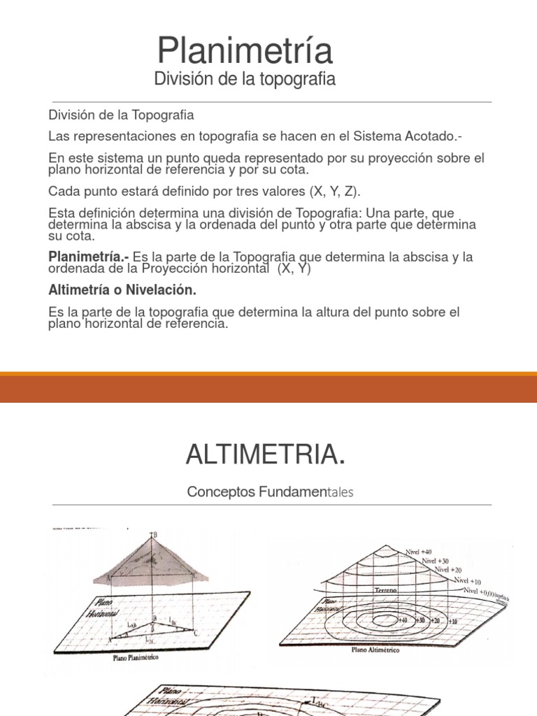 Clase 3 - ALTIMETRIA - I | PDF | Topografía | Horizonte
