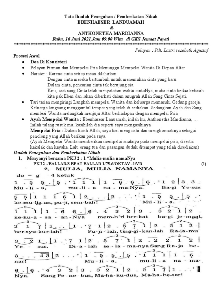 Tataibadah Peneguhan GI. EBEN | PDF | Seni & Disiplin Bahasa | Agama ...