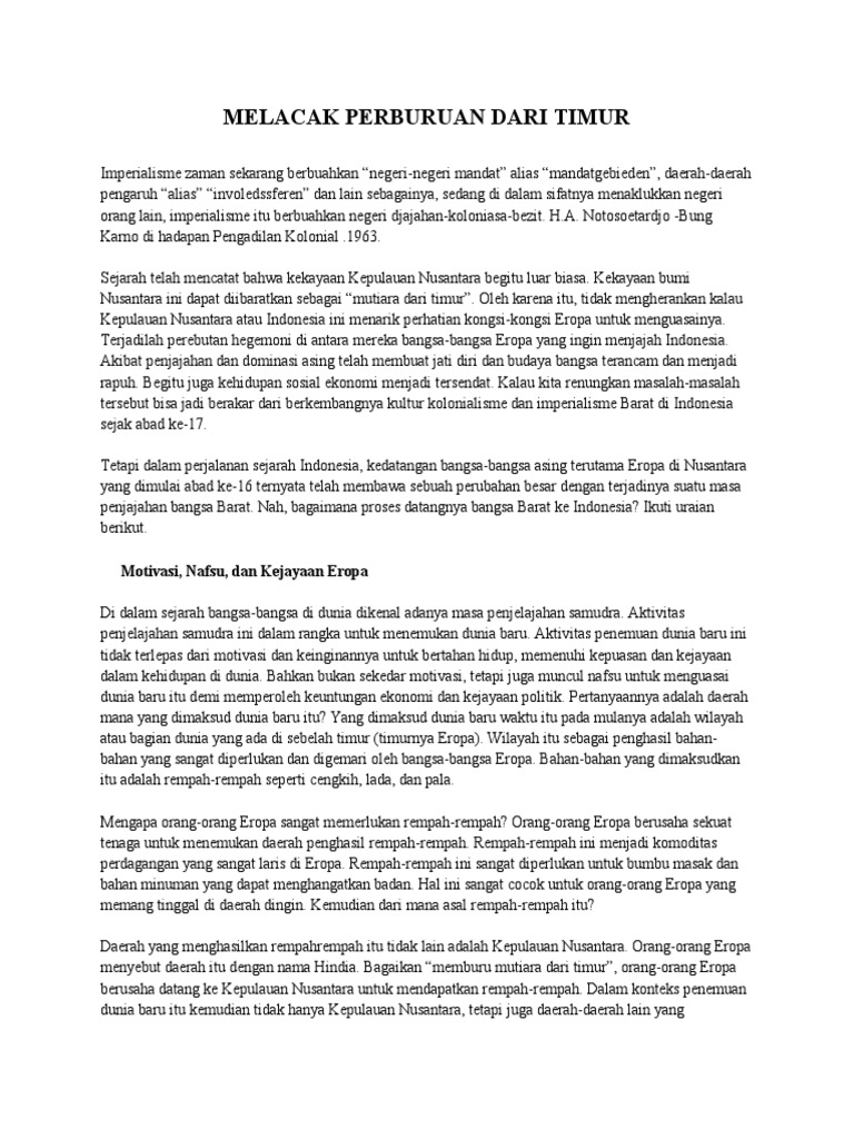 Mutiara dari Timur: Sejarah Penjajahan | PDF | Ilmu Sosial