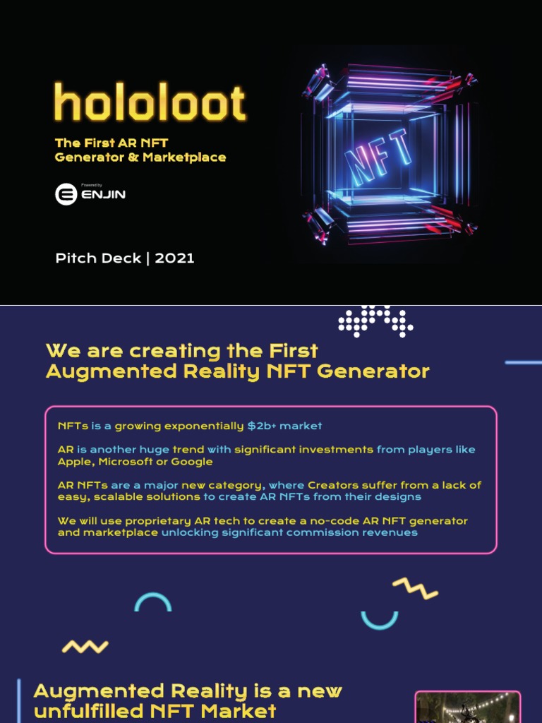Hololoot Pitch Deck | PDF | Software | Computing