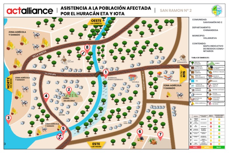 Mapa 1 San Ramon | PDF | Entorno natural | Desastres