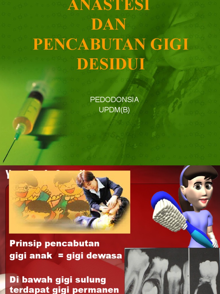 Pedo Anastesi Pencabutan | PDF