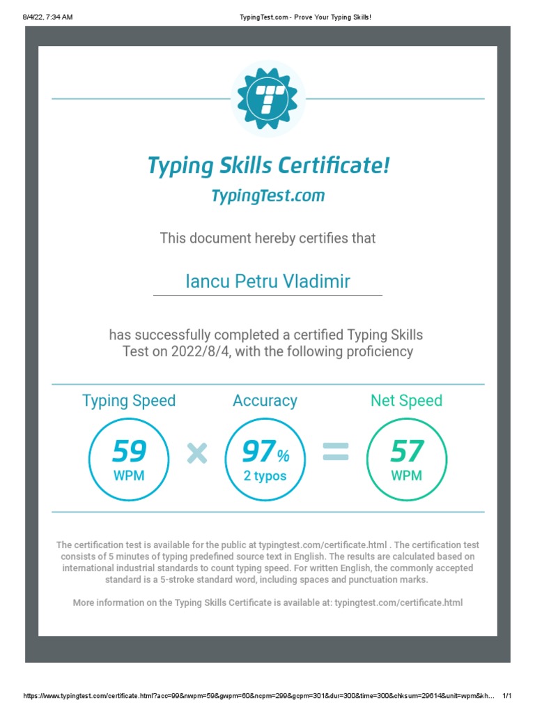 Prove Your Typing Skills! | PDF