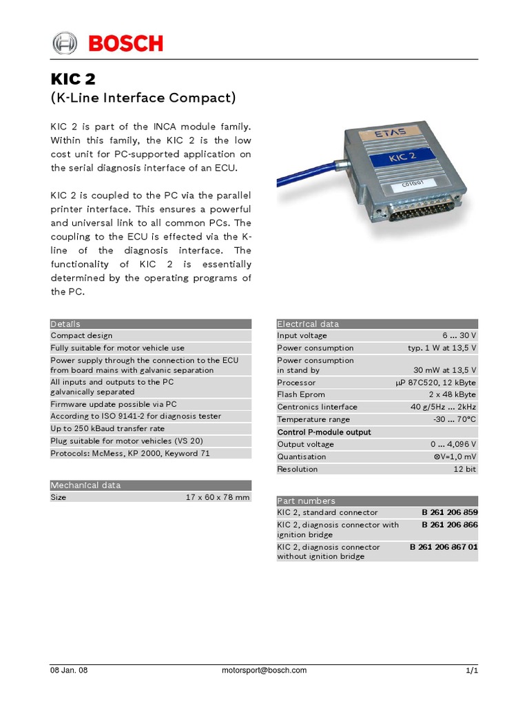 (K-Line Interface Compact) : Electrical Data Details | PDF | Personal ...