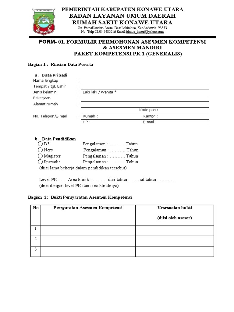 Form Pra Asessmen | PDF