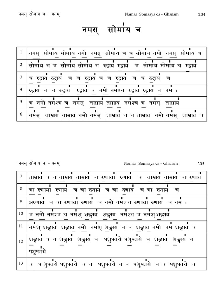 Sri Rudra Ghanam Sanskrit Sample | PDF