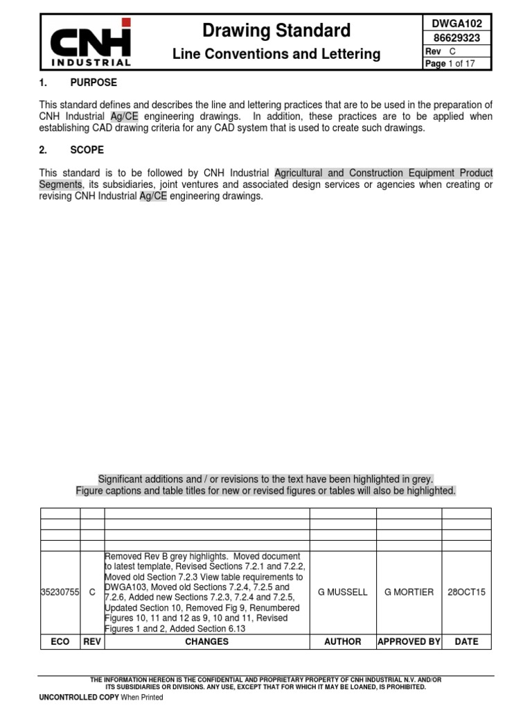 Drawing Standard: Line Conventions and Lettering | PDF | Letter Case ...