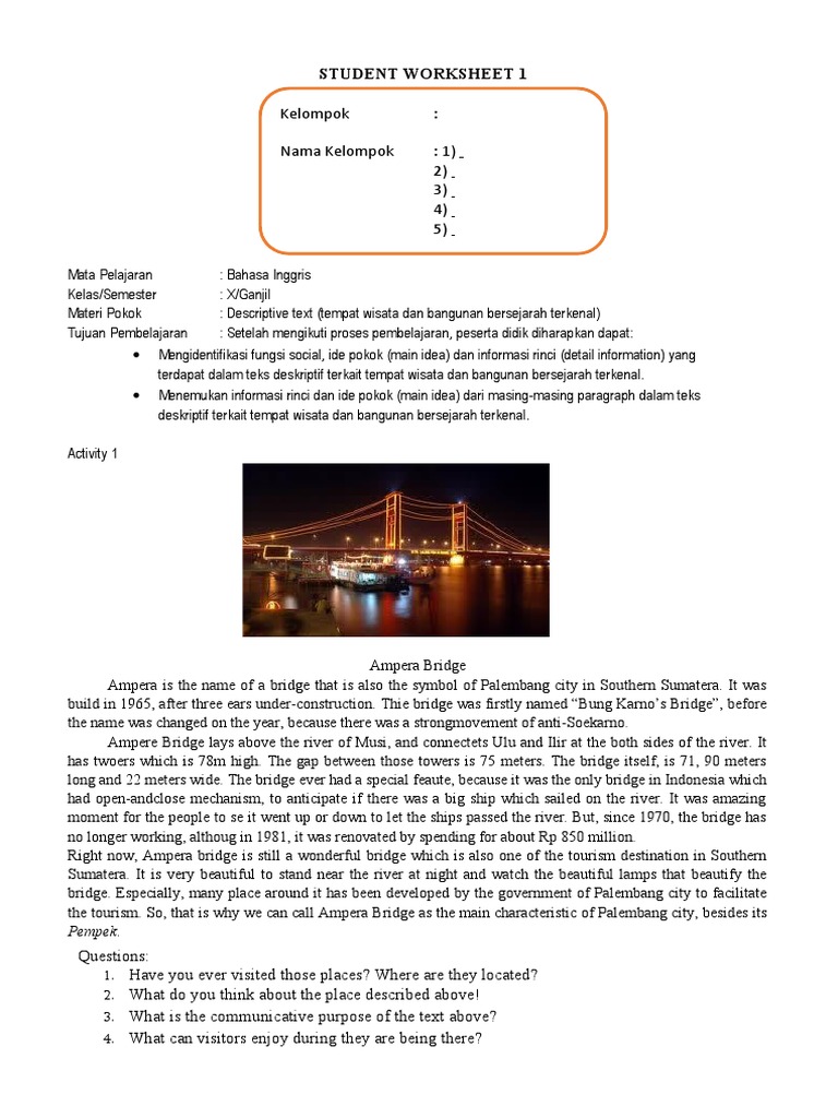 Student Worksheet | PDF